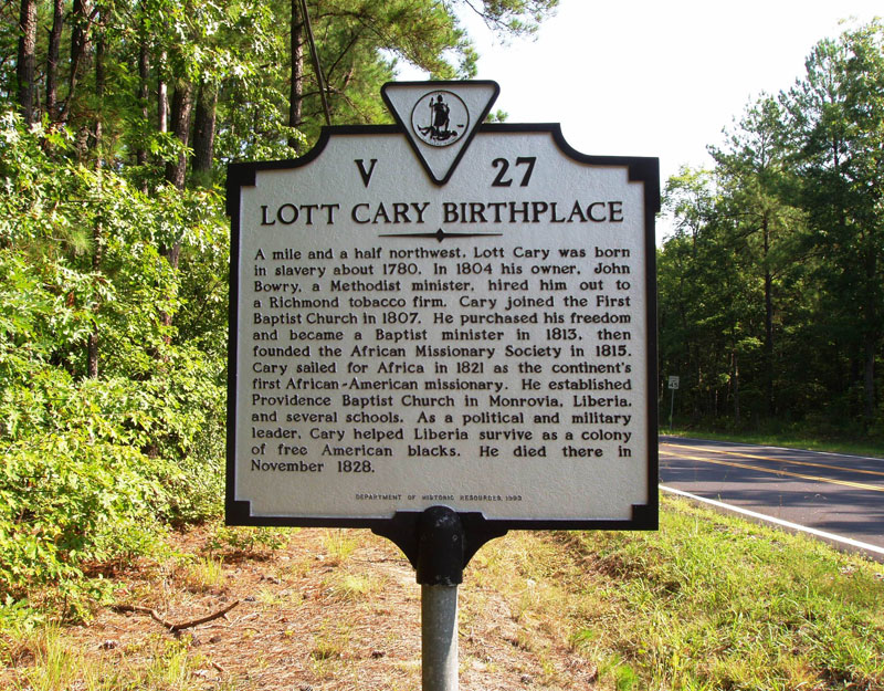 Lott Cary birthplace—native son and Liberian founding father – Freedom ...